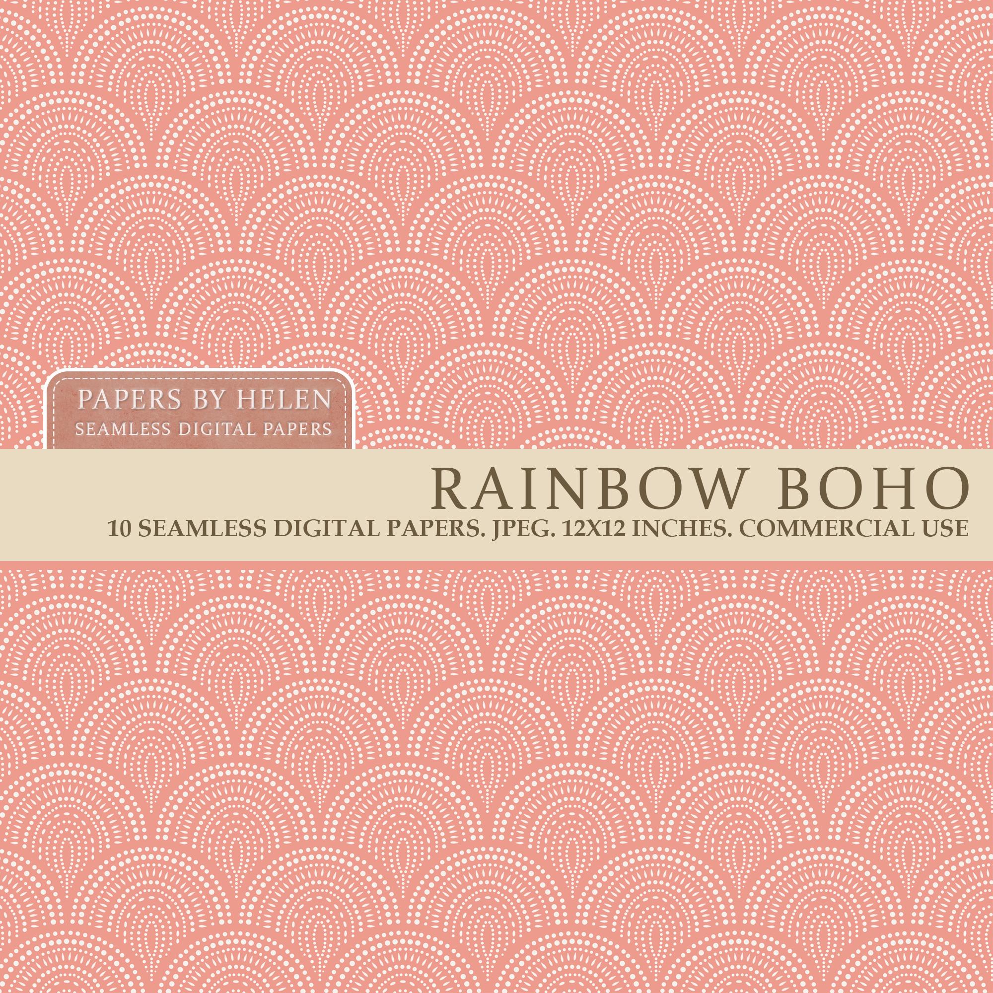 10 Boho Seamless Digital Papers, Boho Scrapbook Paper, Boho Backgrounds ...