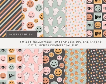 Happy Halloween Digital Paper Pack Cute Halloween Pattern - Etsy