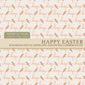 10 Easter Seamless Digital Papers, Easter Backgrounds, Commercial Use ...