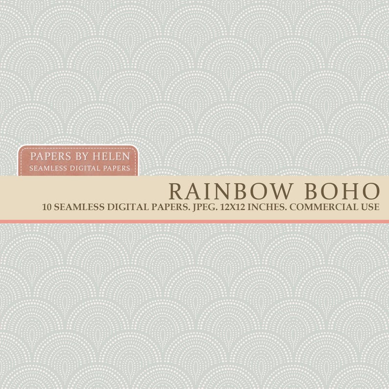 10 Boho Seamless Digital Papers, Boho Scrapbook Paper, Boho Backgrounds ...