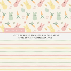 10 Easter Seamless Digital Papers, Easter Backgrounds, Commercial Use ...