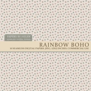 10 Boho Seamless Digital Papers, Boho Scrapbook Paper, Printable ...