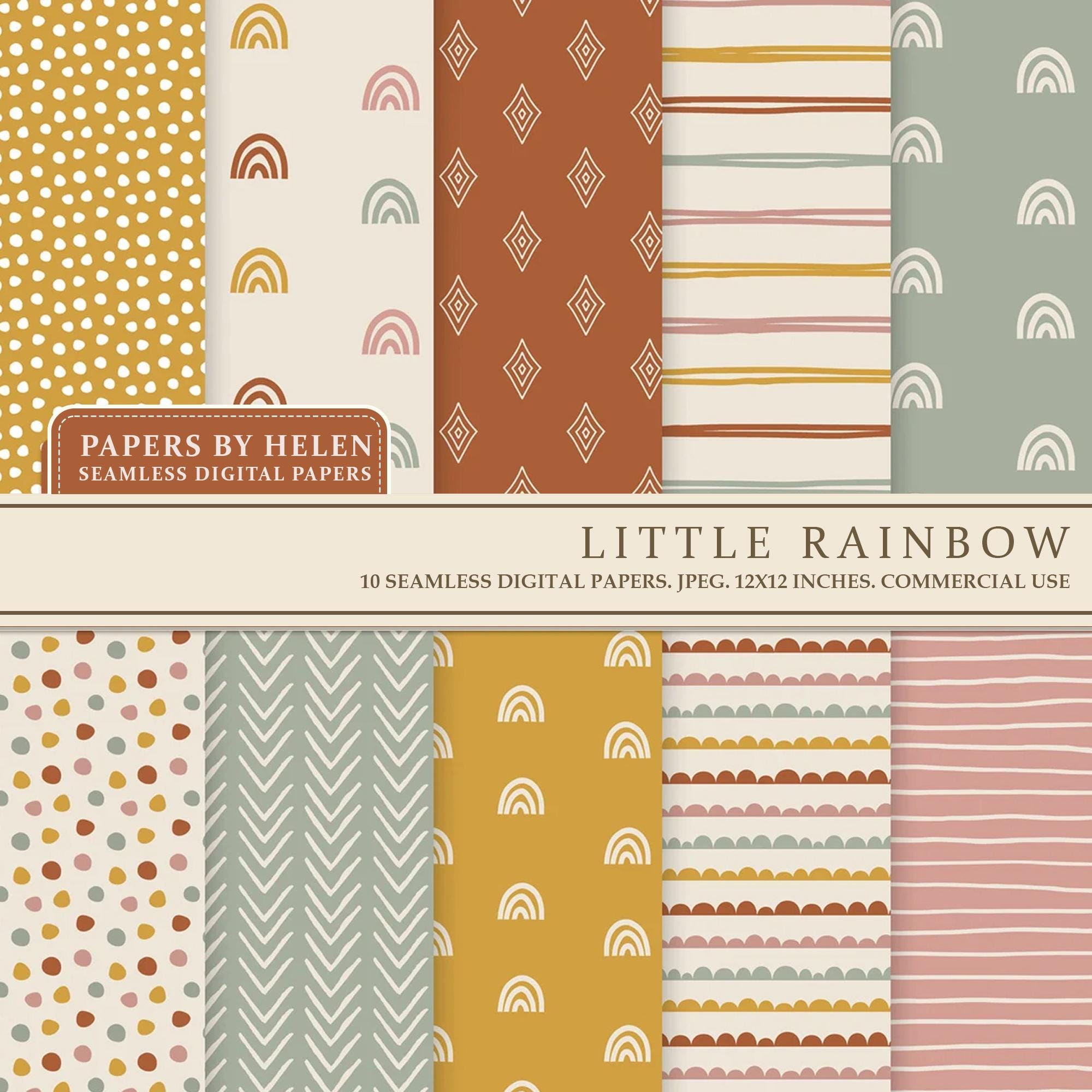10 Boho Seamless Digital Papers, Boho Scrapbook Paper, Boho Backgrounds ...