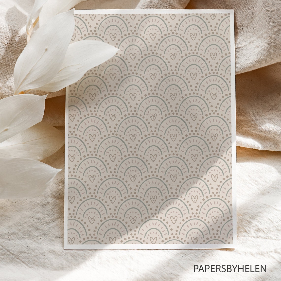 10 Boho Seamless Digital Papers, Boho Scrapbook Paper, Printable ...