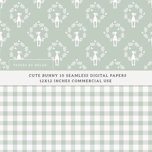 10 Easter Seamless Digital Papers, Bunny Digital Papers, Backgrounds ...