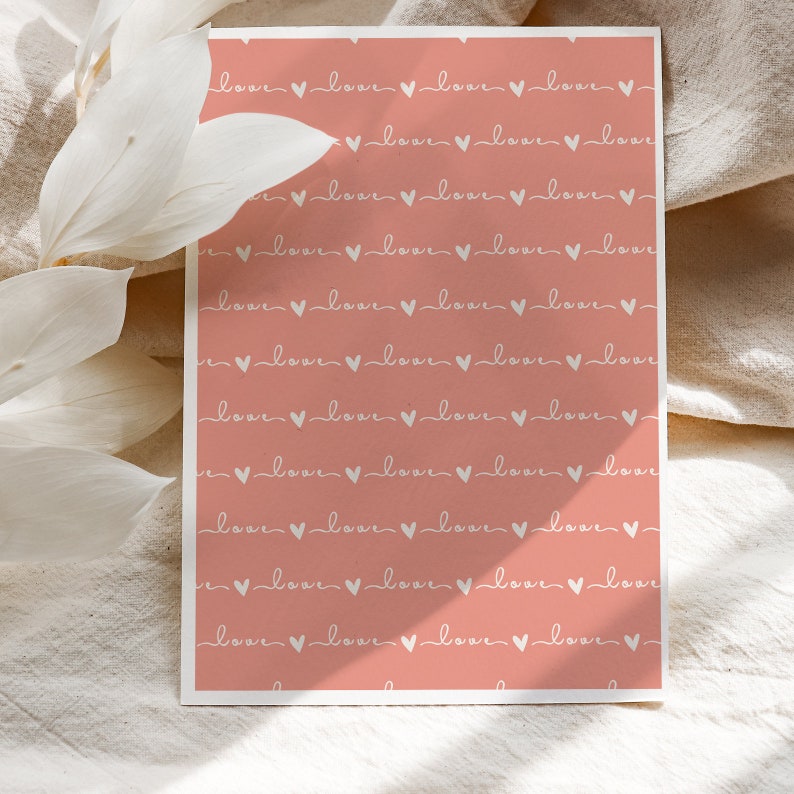 10 Valentine Hearts Seamless Digital Papers Scrapbook Paper | Etsy