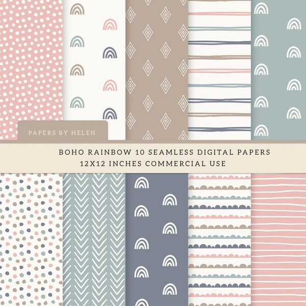 Pastel Rainbow Tiny Heart Digital Paper Pack/ Cute Digital - Etsy Canada