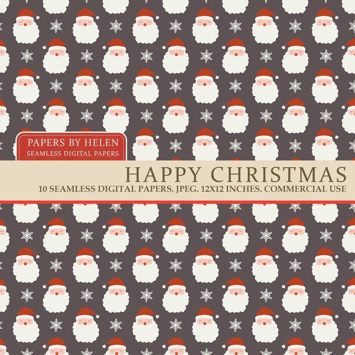 20 Christmas Digital Papers, Christmas Scrapbook Paper, Commercial Use ...