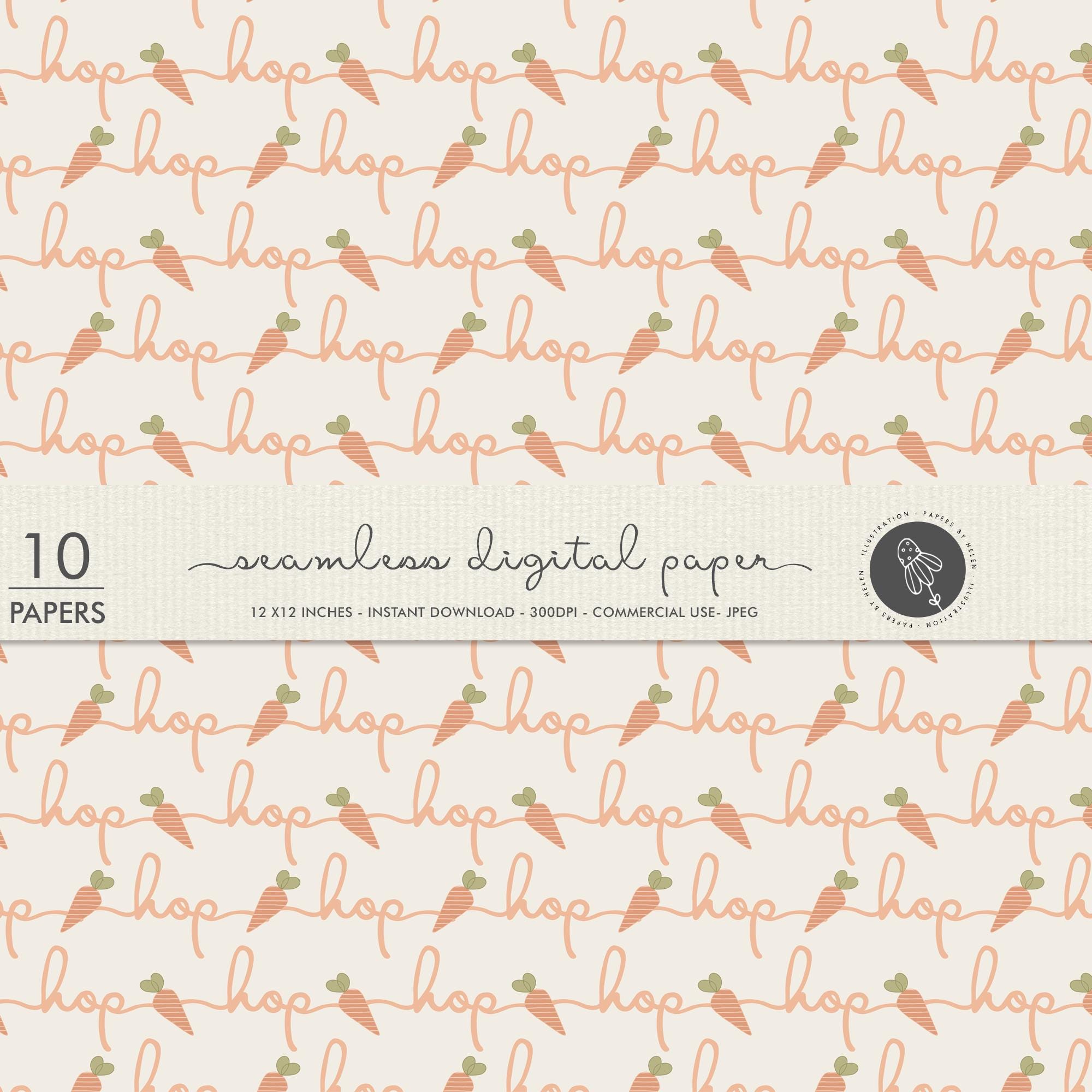 10 Easter Seamless Digital Papers, Easter Backgrounds, Commercial Use ...