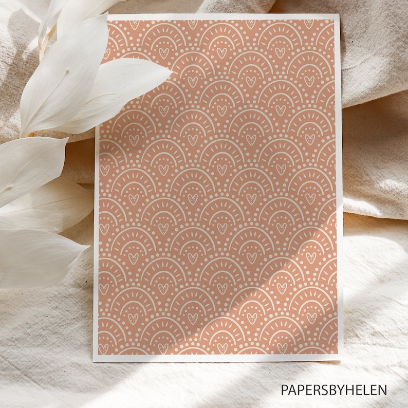 10 Boho Seamless Digital Papers Boho Scrapbook Paper Boho - Etsy