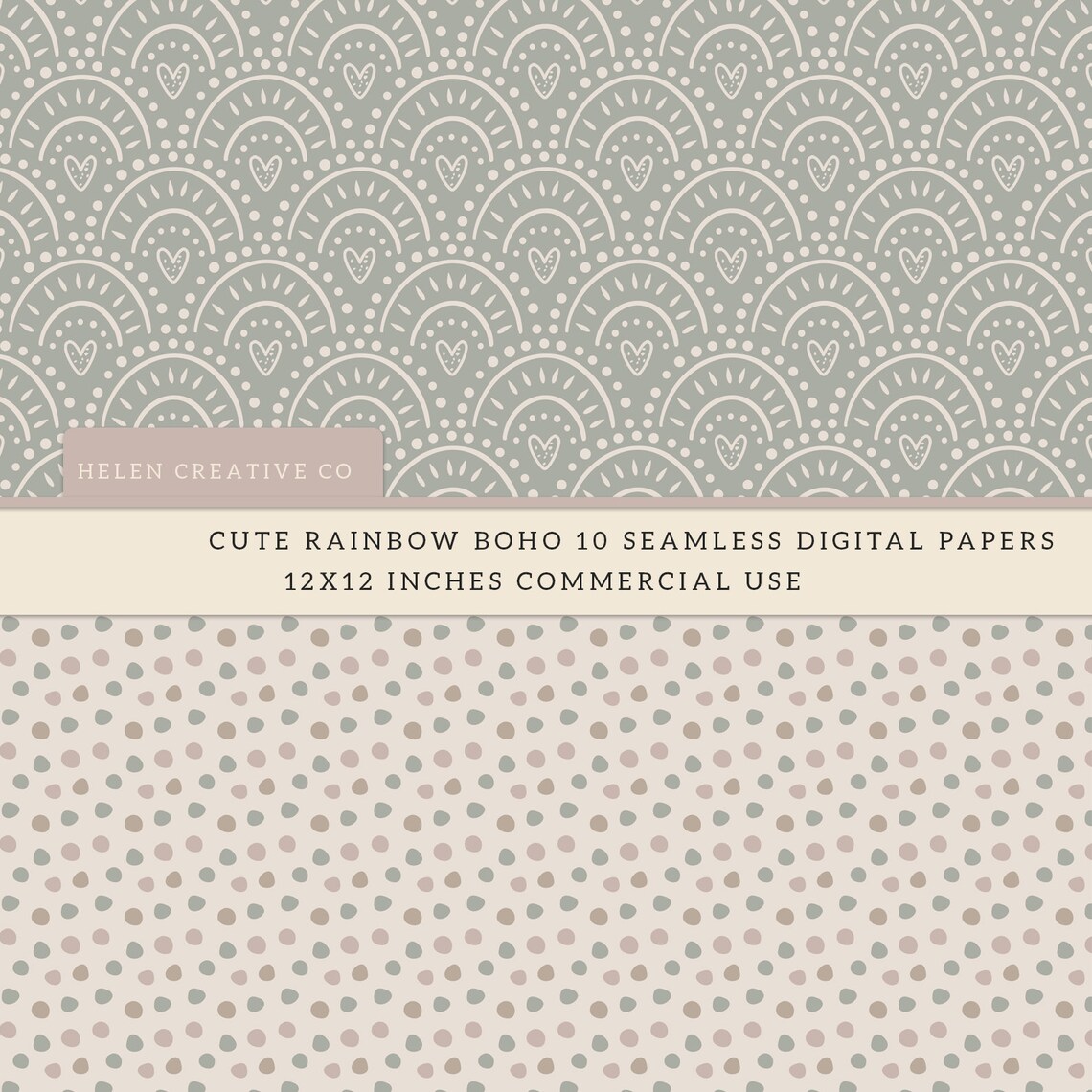 10 Boho Seamless Digital Papers Boho Scrapbook Paper Boho - Etsy