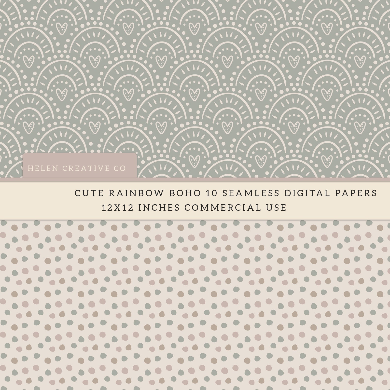 10 Boho Seamless Digital Papers Boho Scrapbook Paper Boho - Etsy