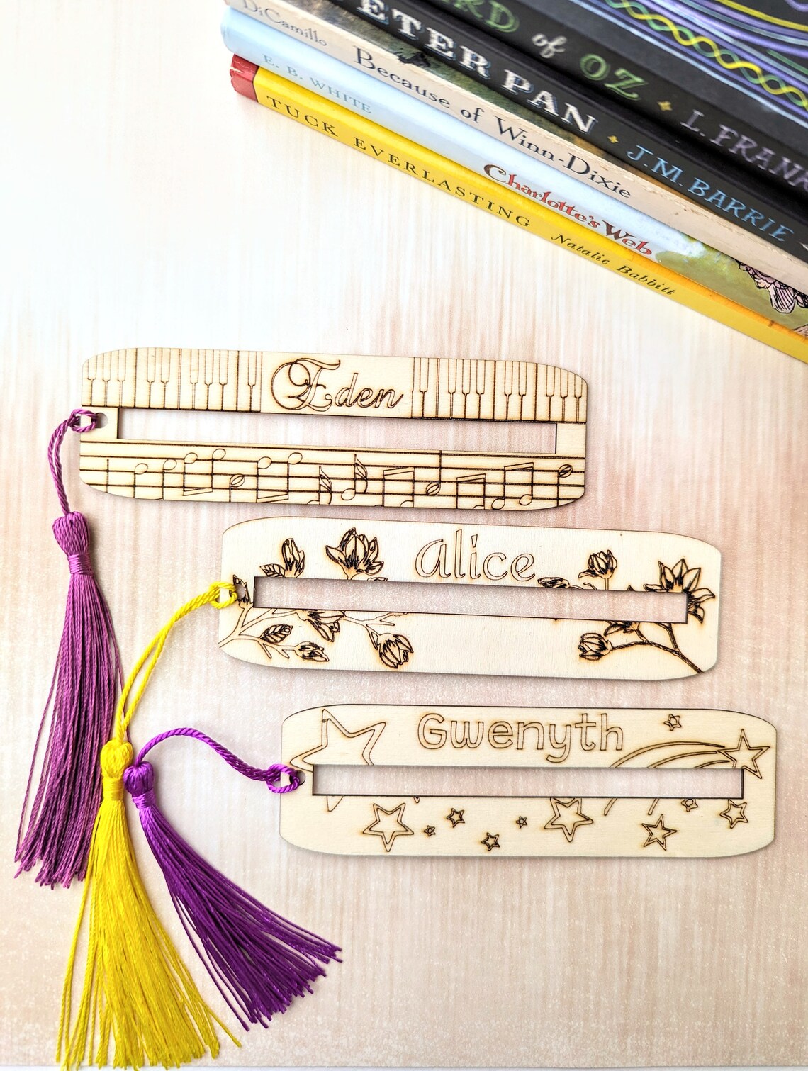 Personalized Bookmark With Tassel/ Kids Bookmark With Reading Guide ...