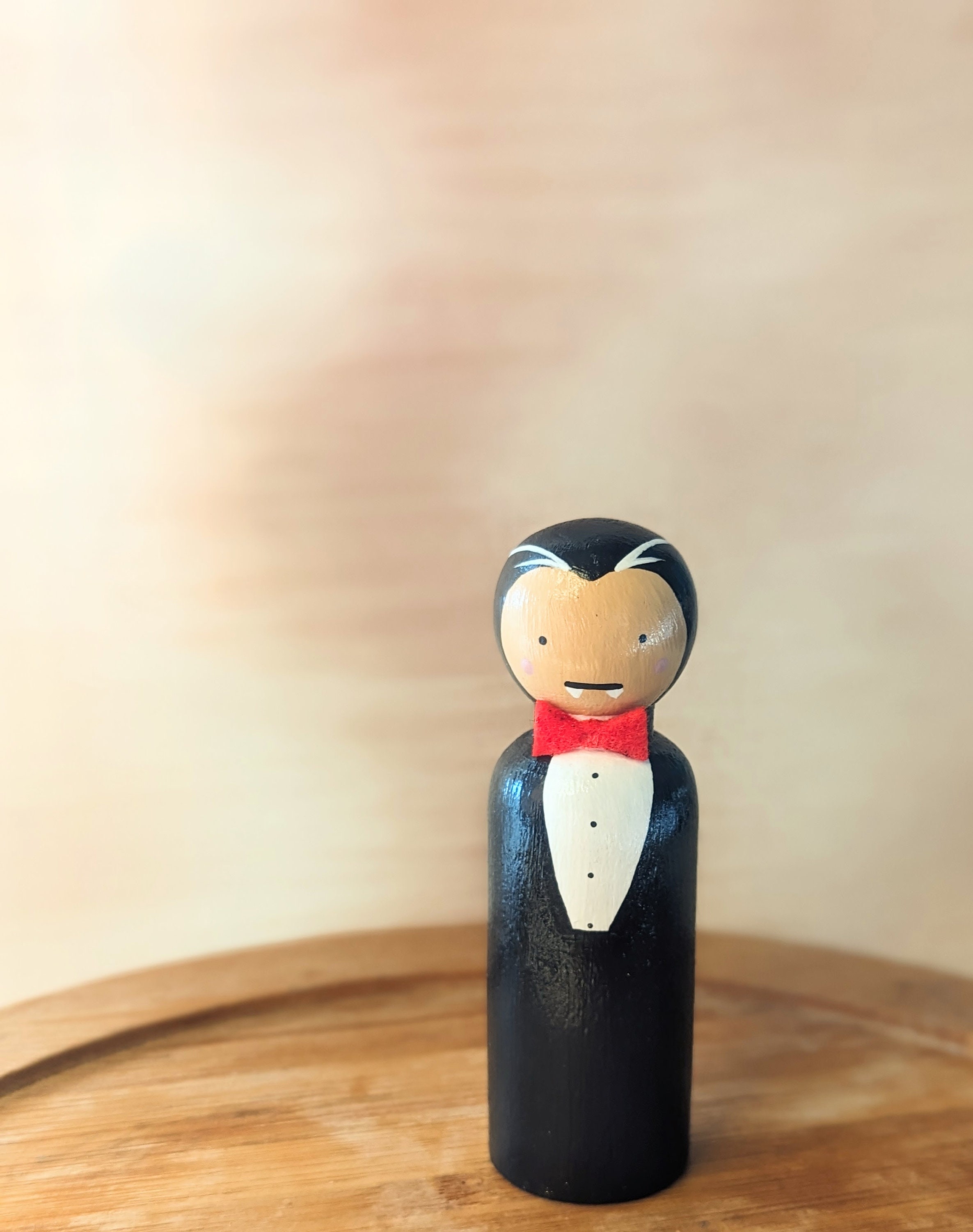 Spooky Halloween Peg Dolls/ Large Ghost Peg Doll/ Bat Peg Doll/ Jack O ...