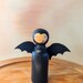 Spooky Halloween Peg Dolls/ Large Ghost Peg Doll/ Bat Peg Doll/ Jack O ...