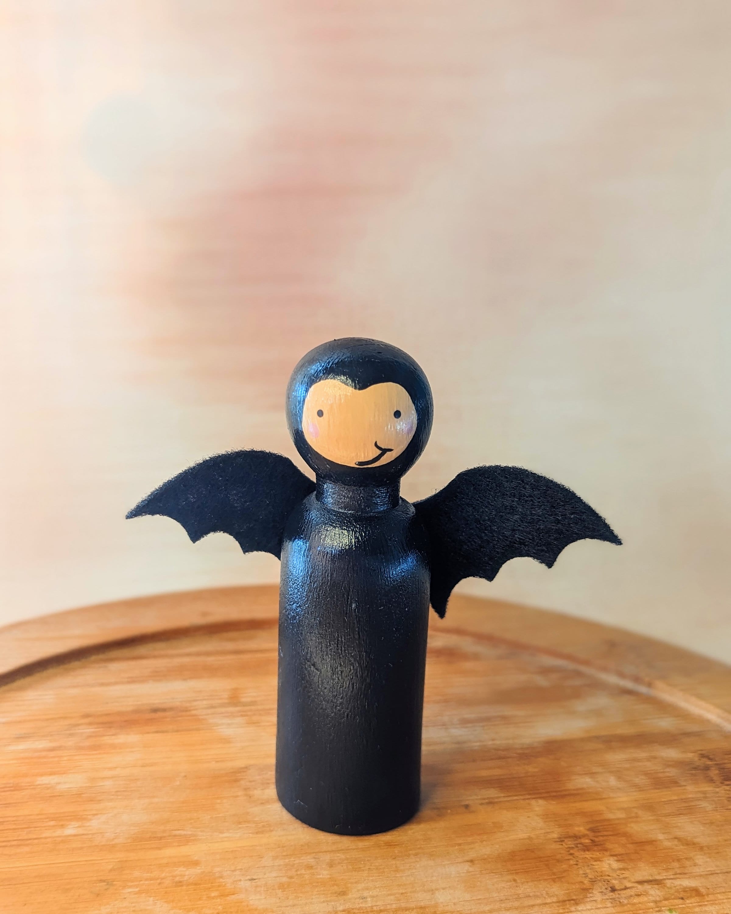 Spooky Halloween Peg Dolls/ Large Ghost Peg Doll/ Bat Peg Doll/ Jack O ...