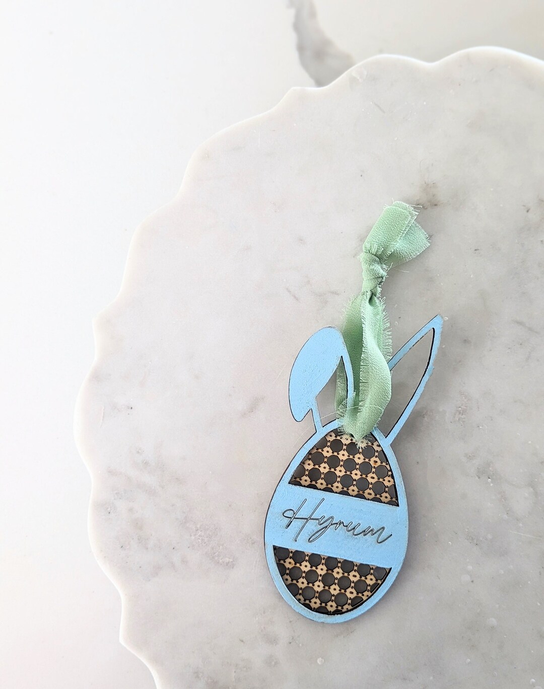 Wooden Easter Basket Tag/ Personalized Easter Tags/ Cute Bunny Custom ...