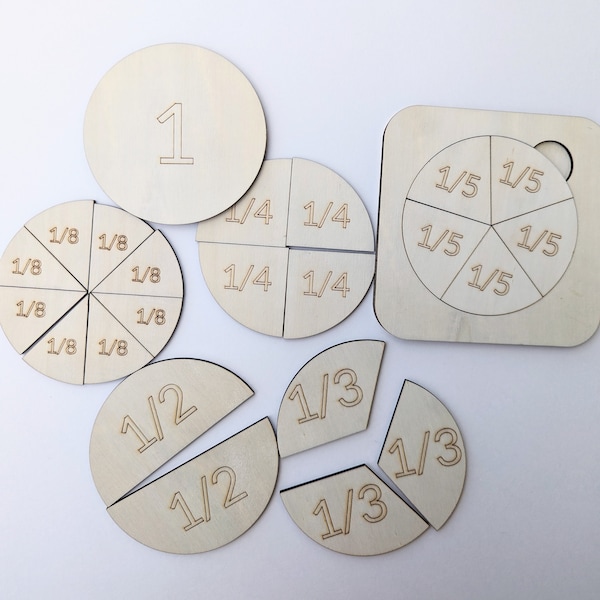 Fraction Puzzle - Etsy