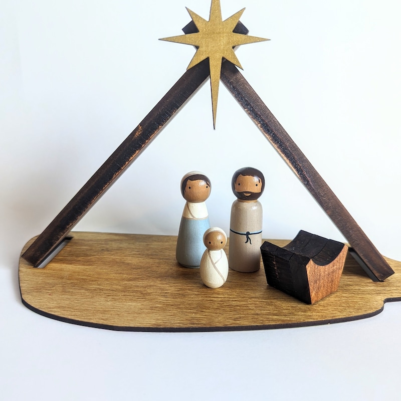 Wooden Nativity - Etsy