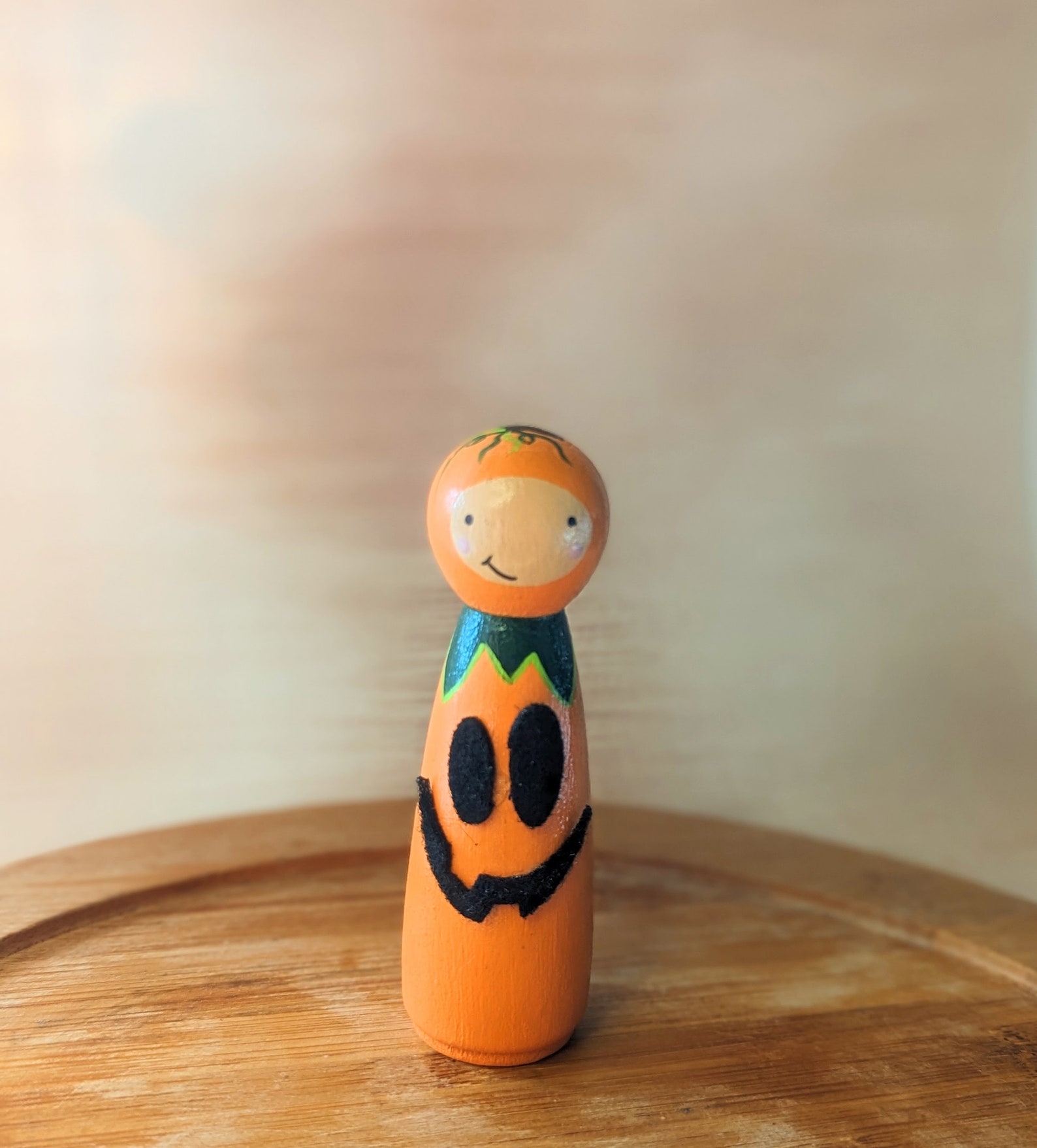 Spooky Halloween Peg Dolls/ Large Ghost Peg Doll/ Bat Peg Doll/ Jack O ...