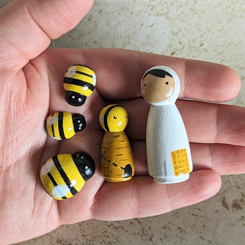 Bee Peg Doll - Etsy