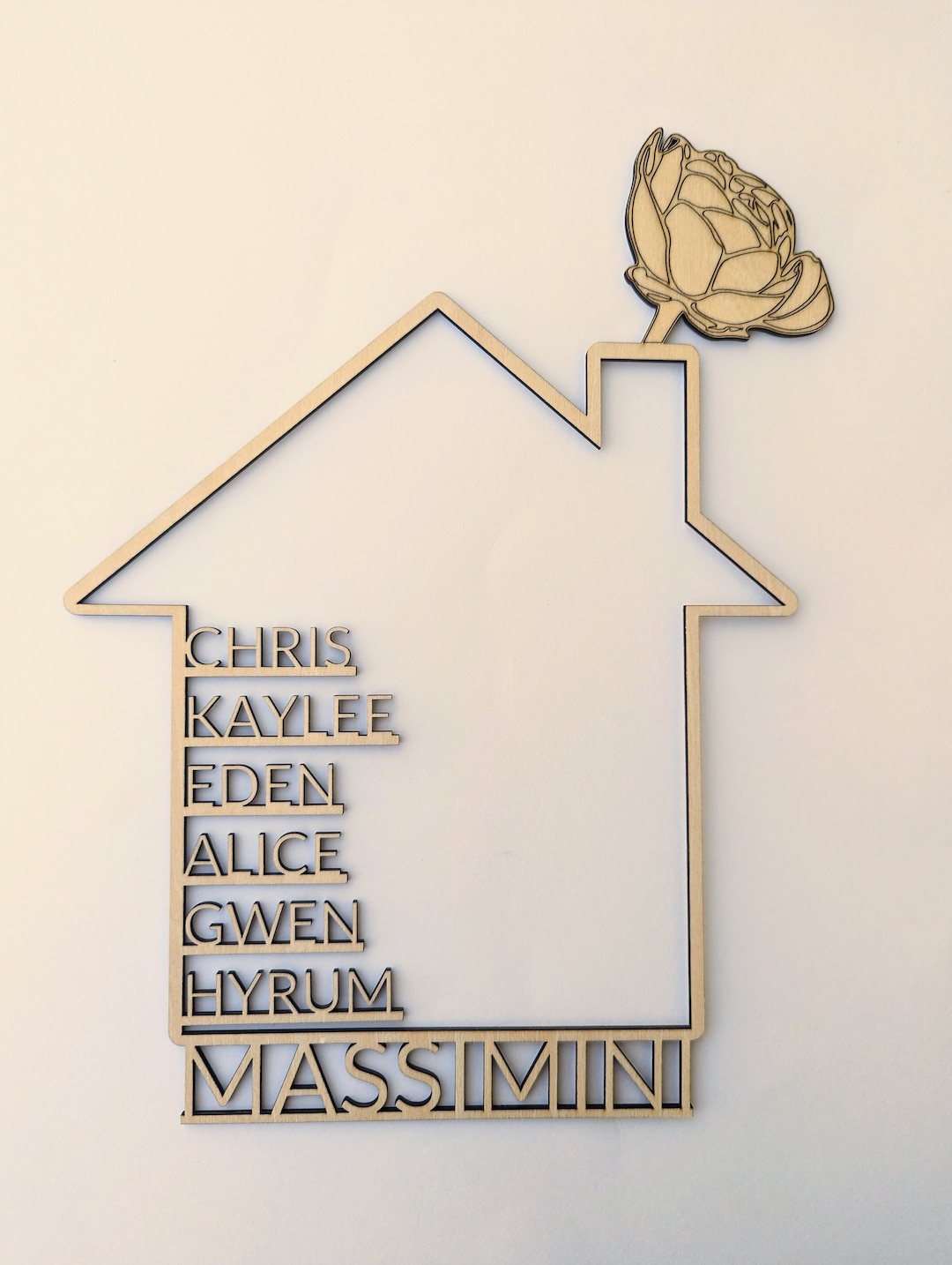 Laser Engraved Home Sweet Home/ Customized Laser Engraved Family Name ...