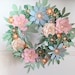 DIY Paper Flower Wreath for Spring/ Wreath Kit/ Easter Decor With ...