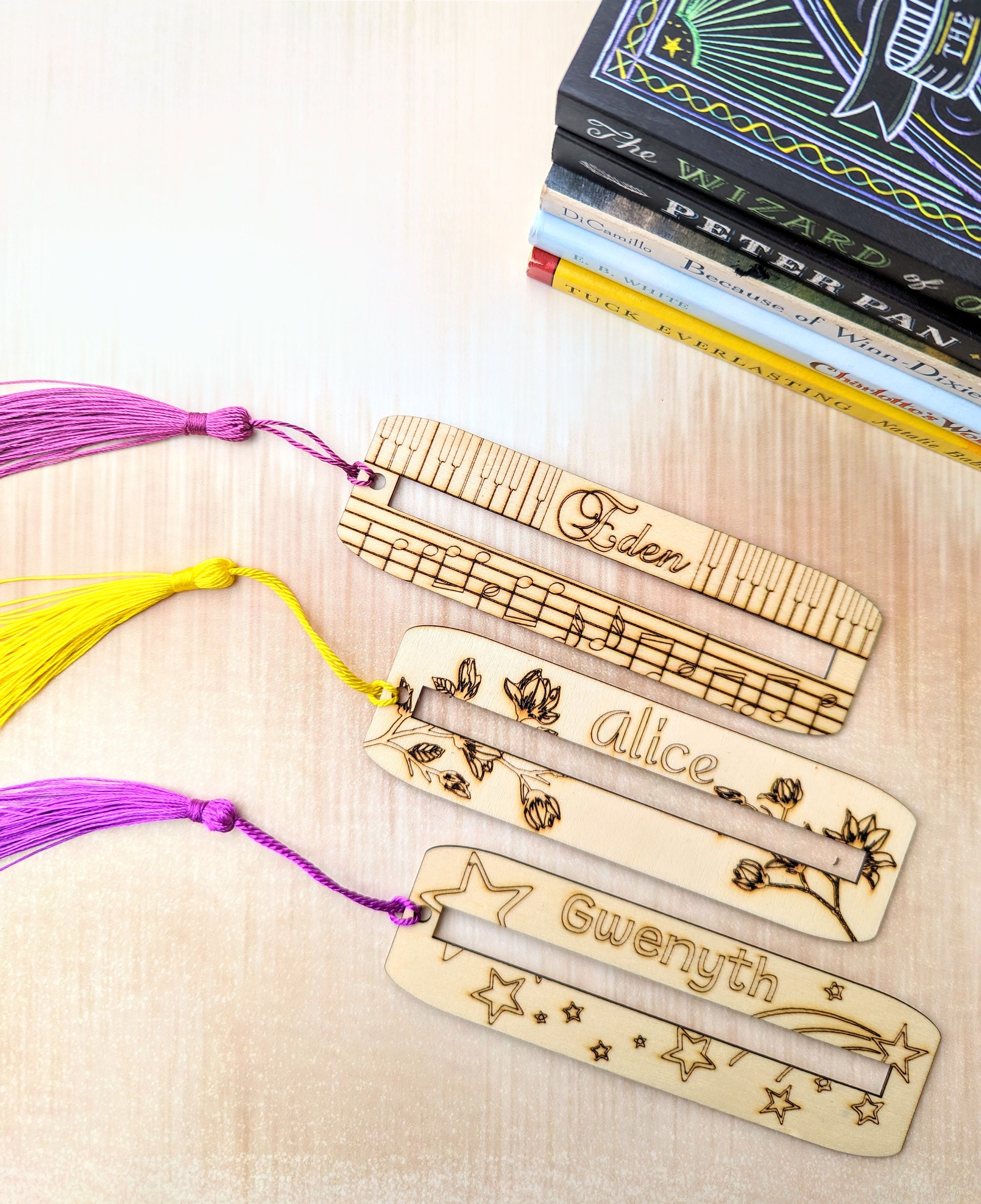 Personalized Bookmark With Tassel/ Kids Bookmark With Reading Guide ...