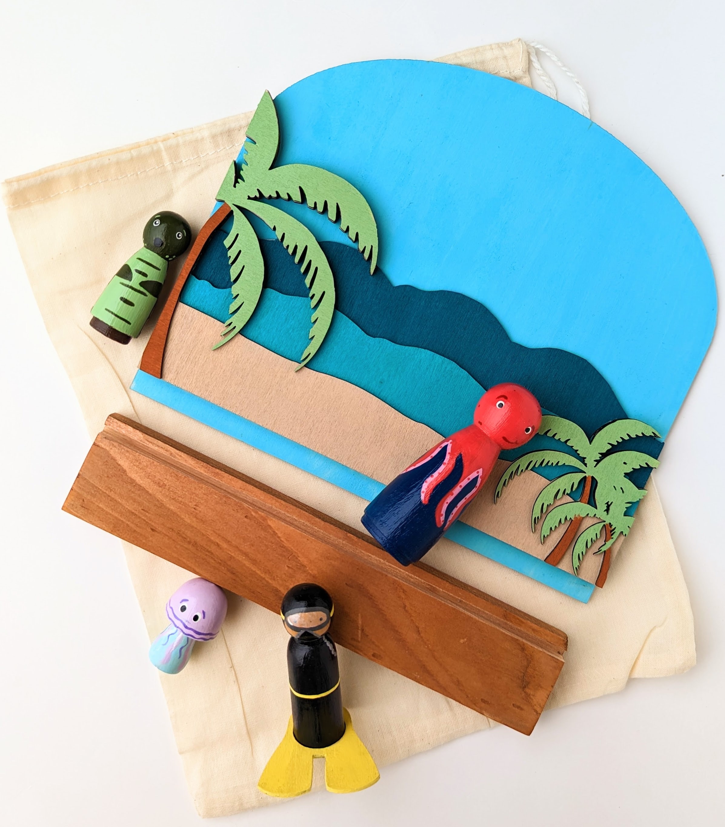 Under the Sea Peg Dolls/ Underwater Animal Dolls/ Marine Animal Peg ...