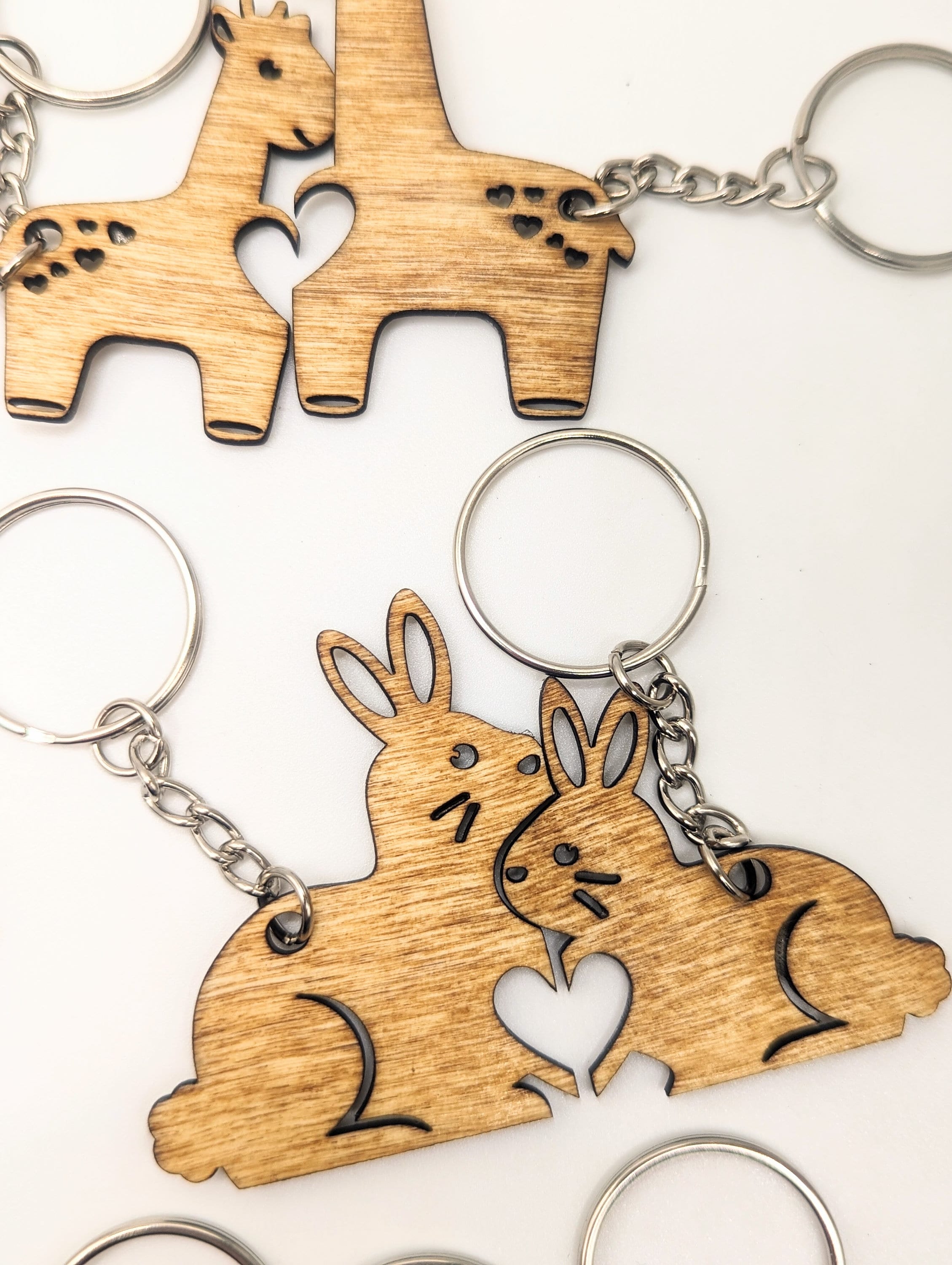 Adorable Animal Keychain Set/ Best Friend Animal Keychain/ Couple ...