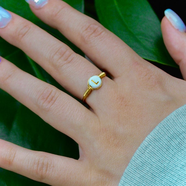 Letter Rings - Etsy