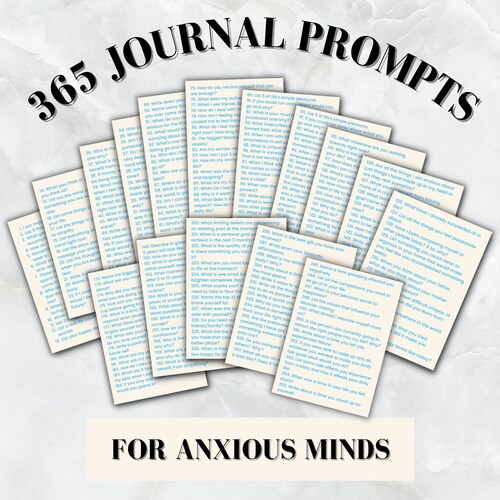 ANXIETY Journal Prompts Therapy Worksheets for Mental Health - Etsy