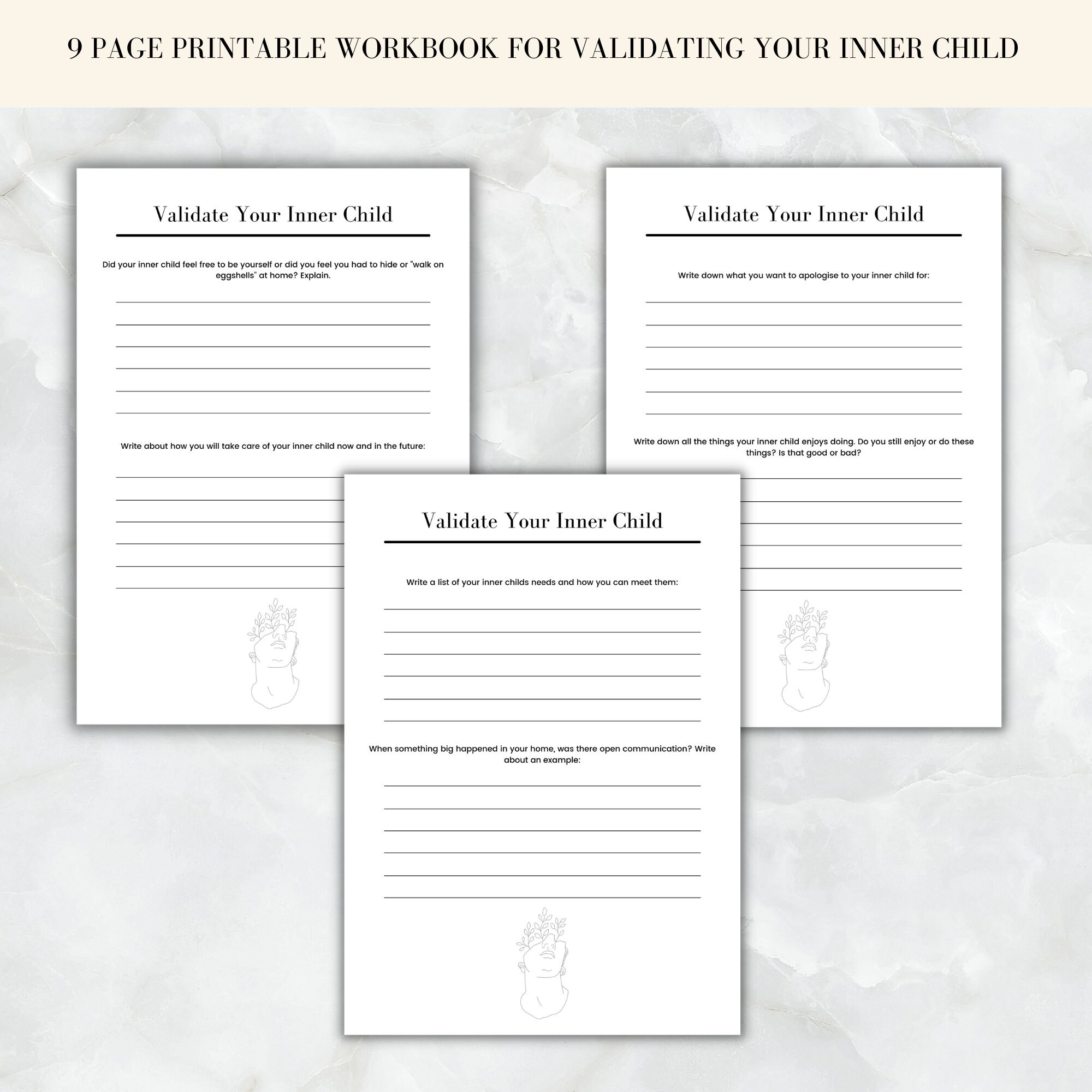 Inner Child Shadow Work Journal Prompts Printable Workbook - Etsy Canada