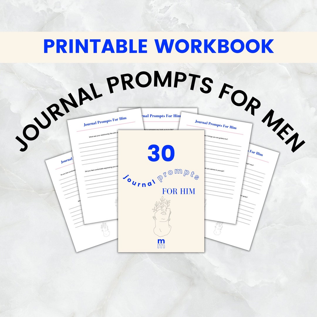 30 Journal Prompts for Men Printable Workbook for Self Esteem - Etsy UK