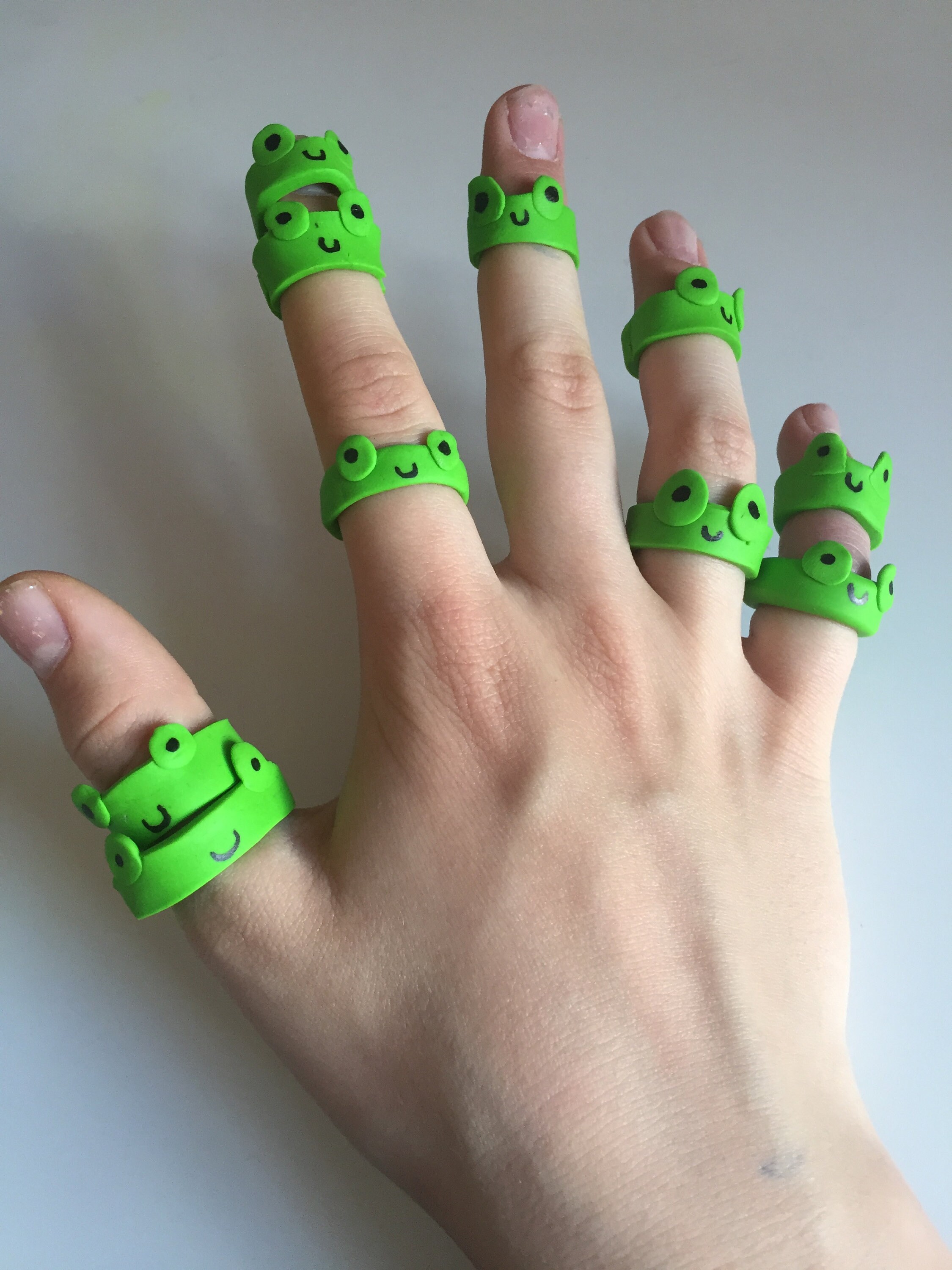 Venta Sweet Fimo® Frog Ring / Lindo Frog Fimo® Ring | Etsy