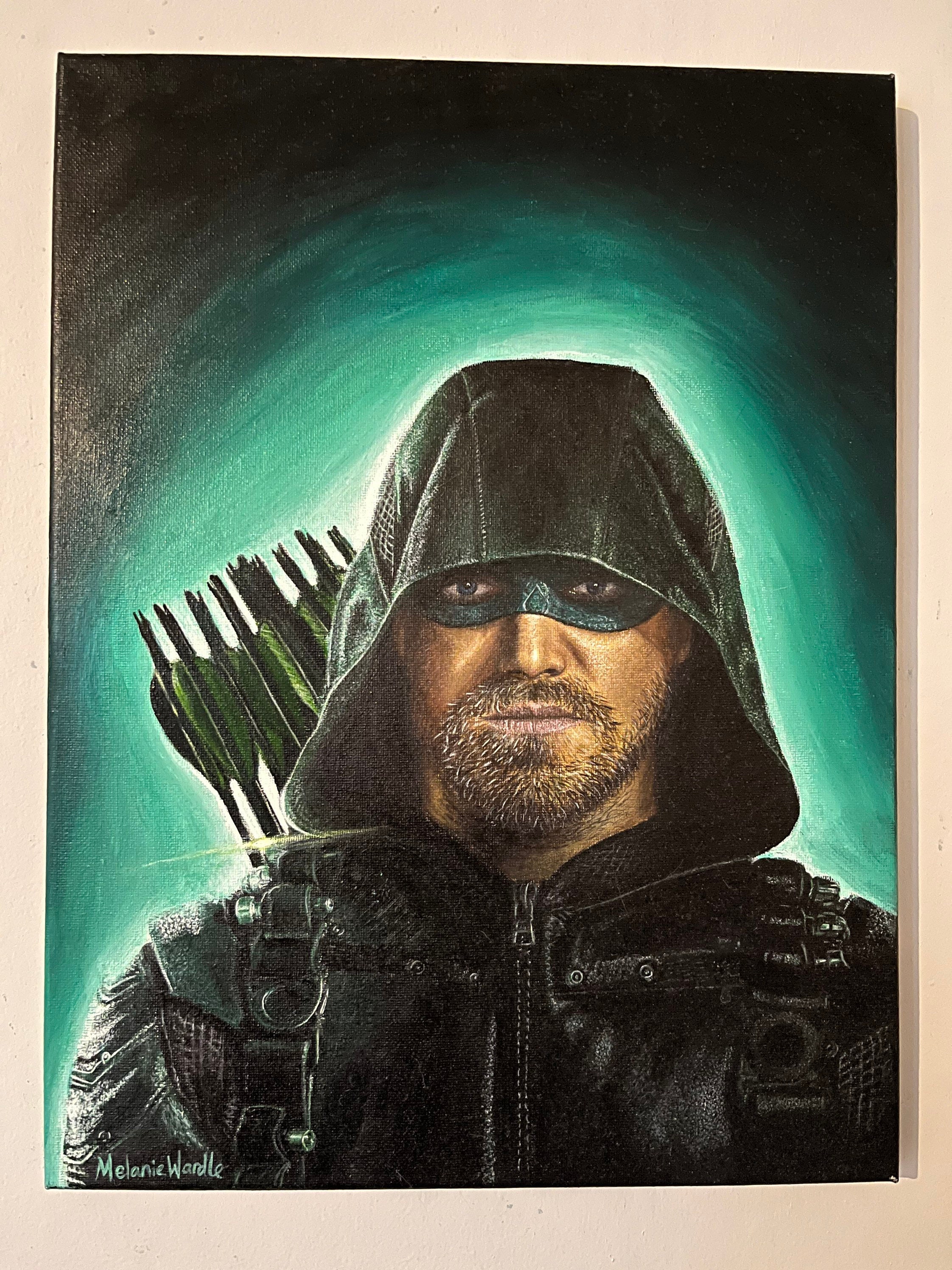 Green Arrow Painting Fan Art - Etsy