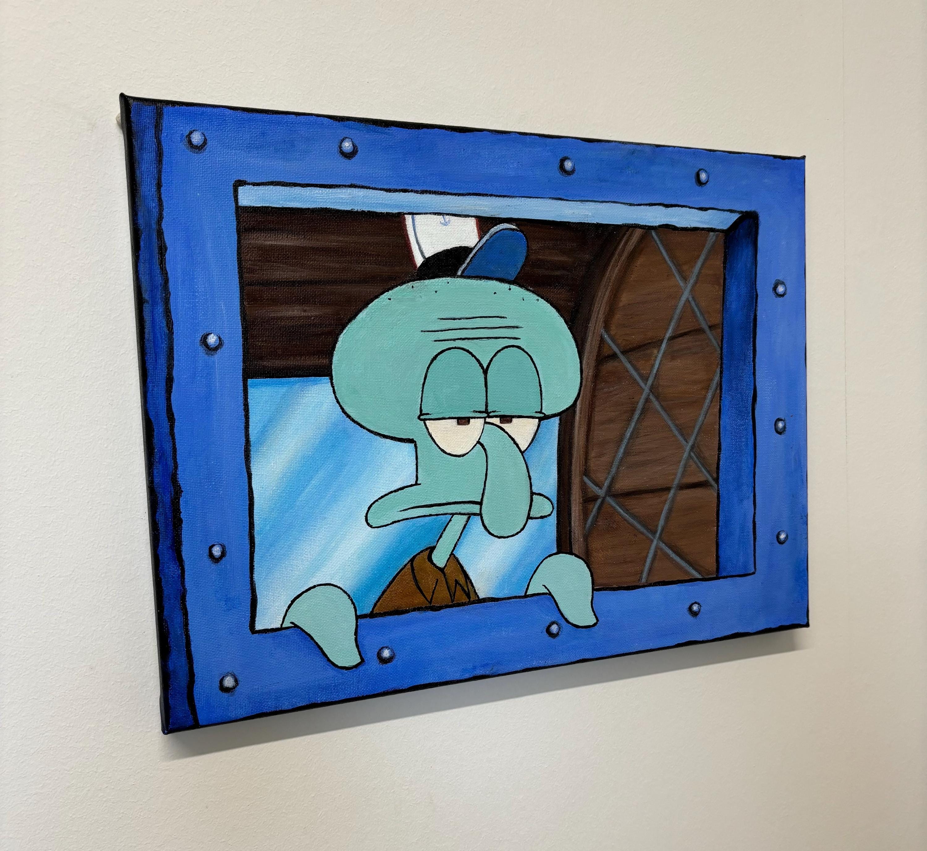 Squid Window Acrylic Painting Fanart Hand Painted - Etsy