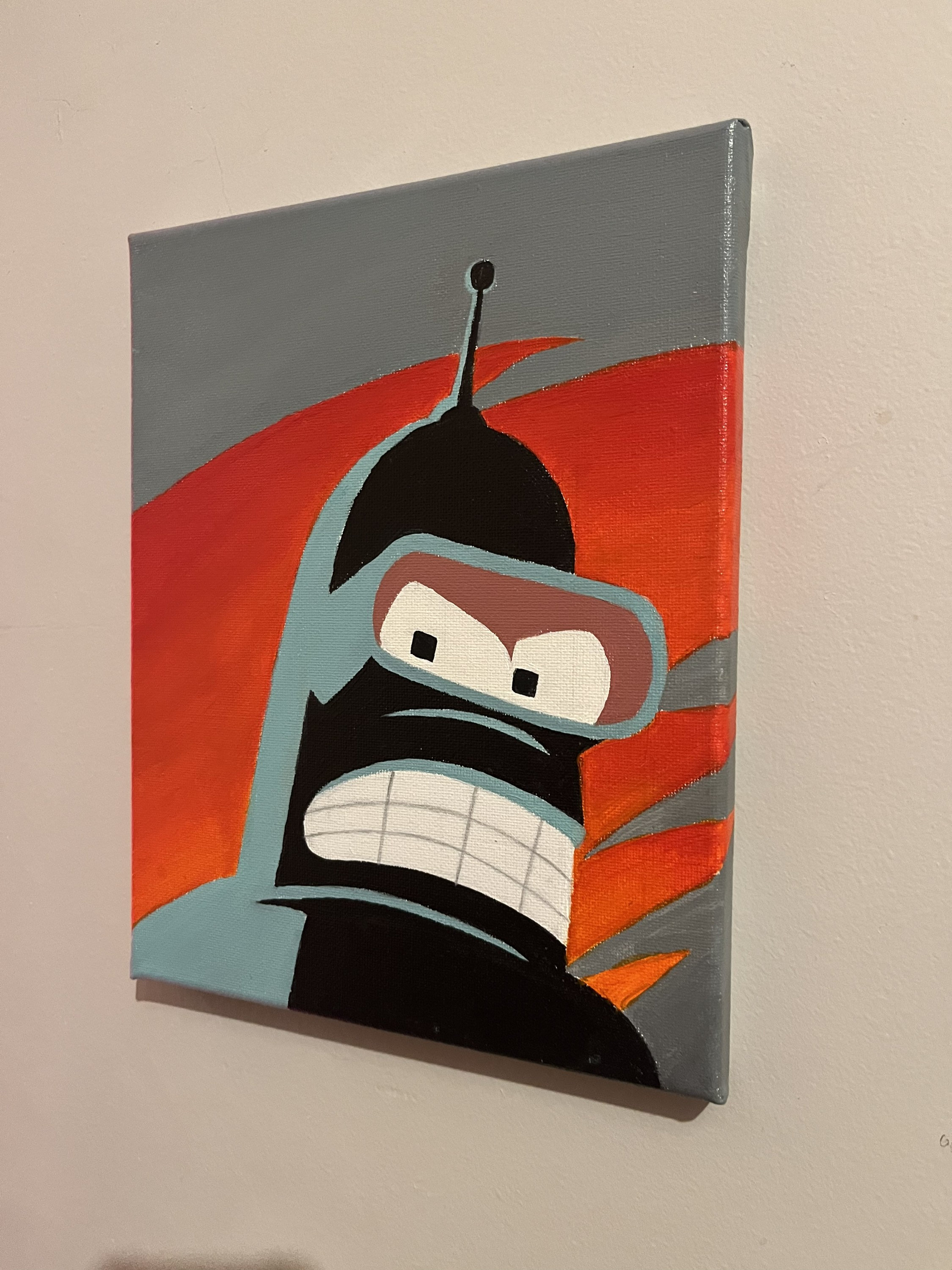 Futurama Bender Painting Fanart - Etsy