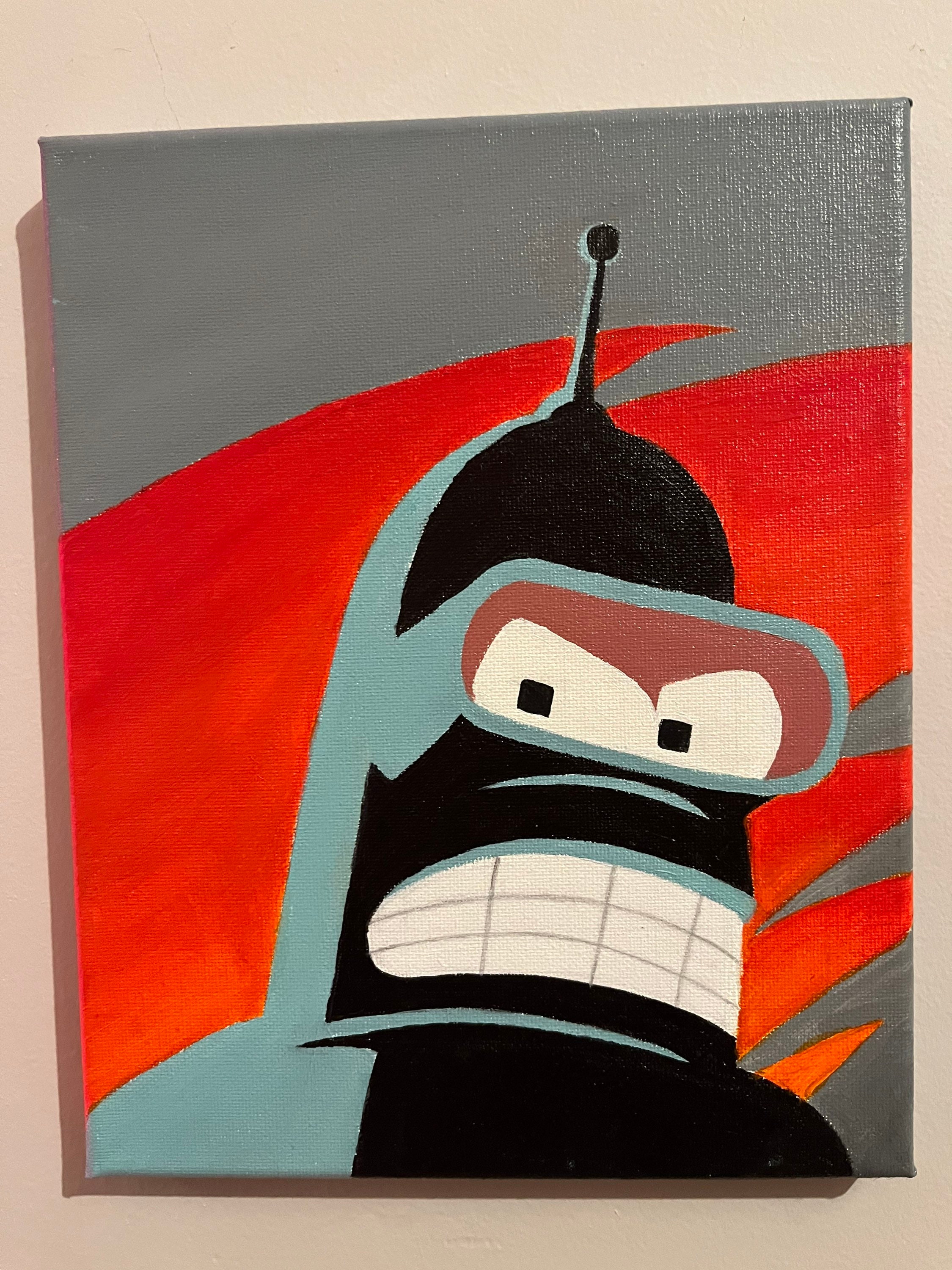 Futurama Bender Painting Fanart - Etsy