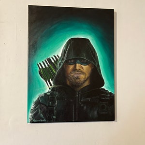 Green Arrow Painting Fan Art - Etsy