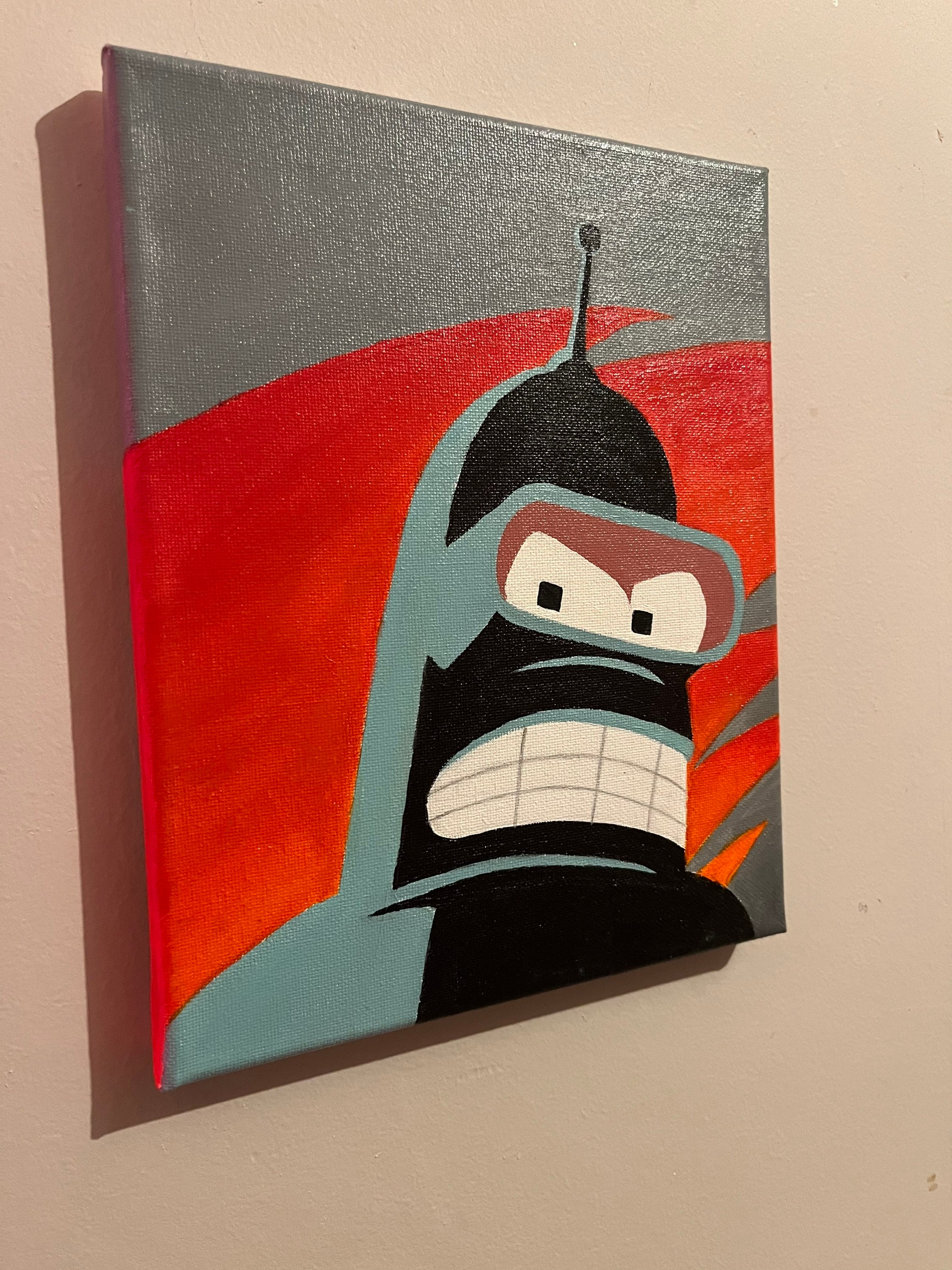 Futurama Bender Painting Fanart - Etsy