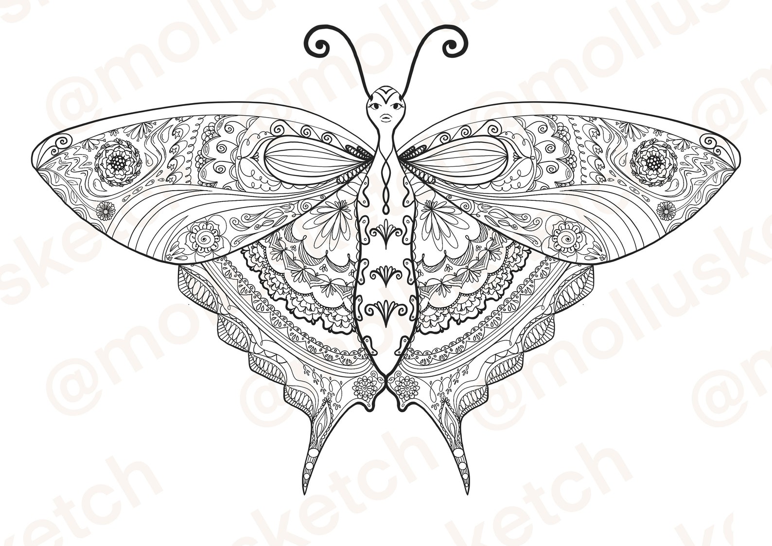 Stunning Printable Adult Mindfulness Butterfly Colouring Page - Etsy