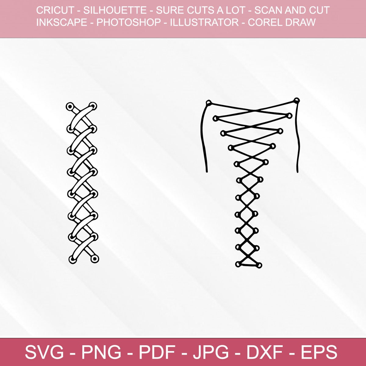 Silhouette eps shoelace SVG shoe Lace Svg shoelace Cut - Etsy UK