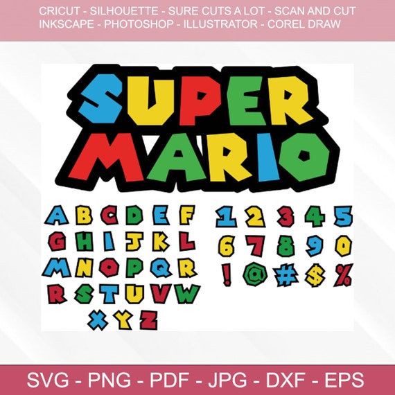 Super Mario Alphabet Font Svg Vector Cut File for Cricut | Etsy Sweden