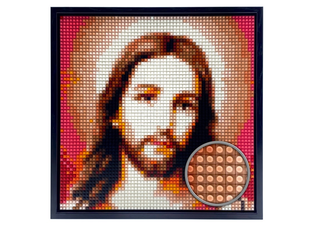 Jesus Mini-brick Portrait Kit, 3600 Mini-bricks, Includes Photo ...