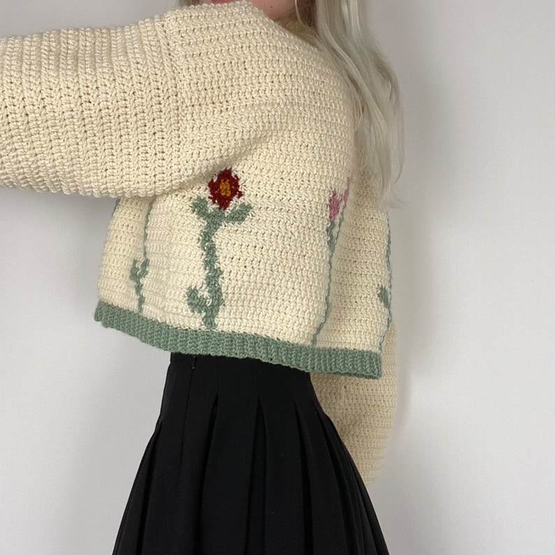 Crochet Sweater Pattern: Flower Meadow Jumper Crochet Pullover ...
