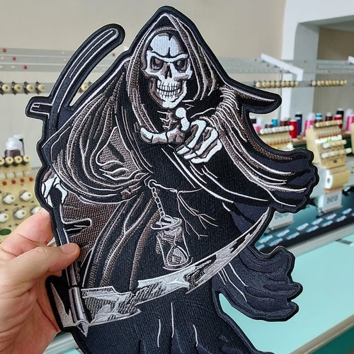 REAPER Large Back Patch for Custom Biker Vest | Etsy