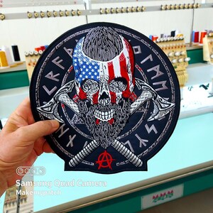 US VIKING Large Back Patch for Custom Biker Vest - Etsy