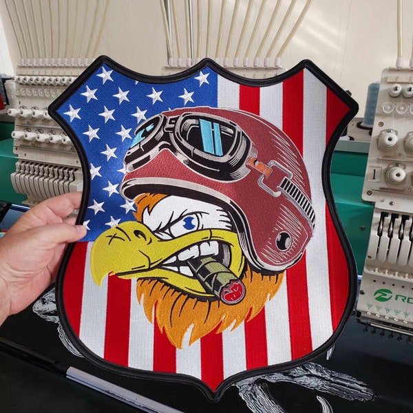 American Flag Motorcycle Patch - Etsy