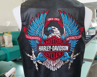 DOUBLE GUN Large Back Patch for Custom Biker Vest | Etsy